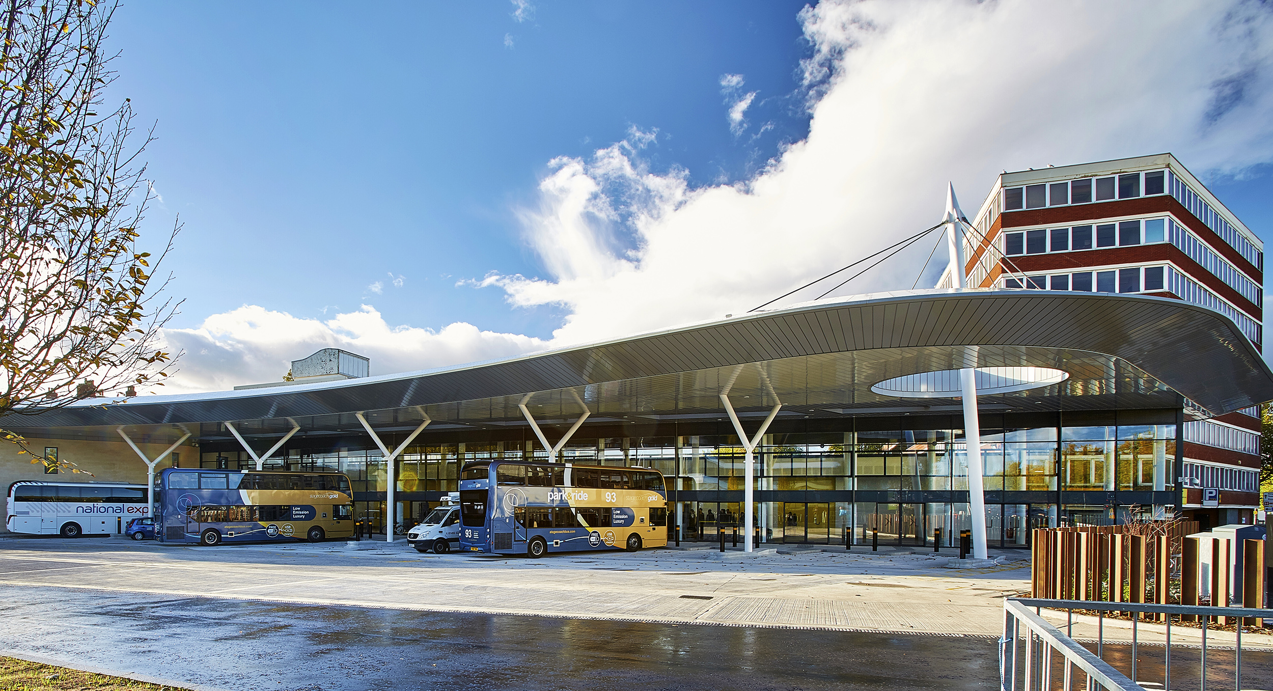 Futuristic transport hub - Glass Times